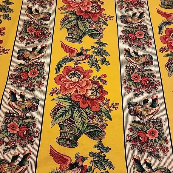 Waverly | Party Supplies | Waverly Yellow Rooster Pheasant Bird Floral ...